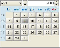 Otro selector de fechas para Java